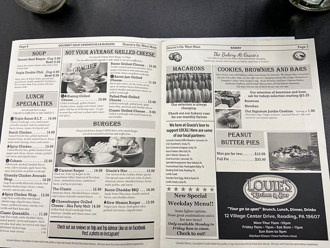 A menu that reads like a love letter to comfort food classics – where decisions become deliciously difficult and hunger meets its match.