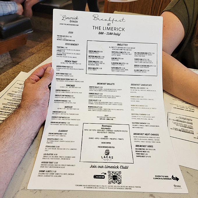 The breakfast menu reads like a love letter to morning indulgence, with the French toast section deserving your undivided attention.