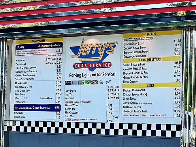 The menu board at Jerry's tells a story of American classics that have stood the test of time&mdash;where "hold the lettuce" is practically a philosophical statement.