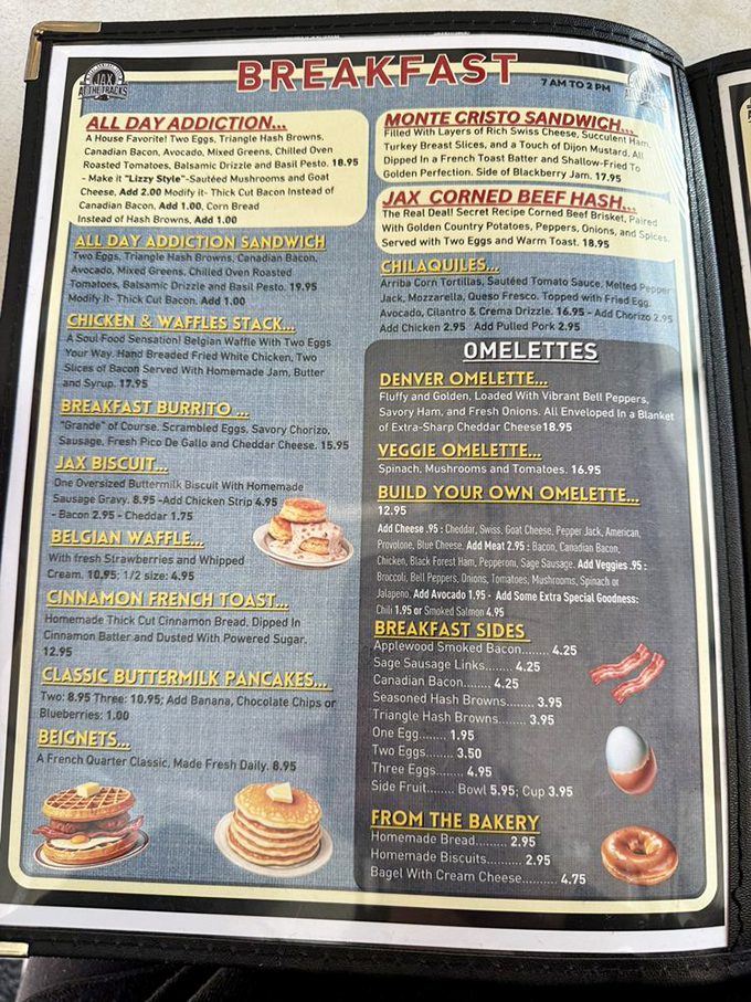 The breakfast menu reads like a love letter to morning indulgence &ndash; "All Day Addiction" isn't just a clever name, it's a diagnosis.