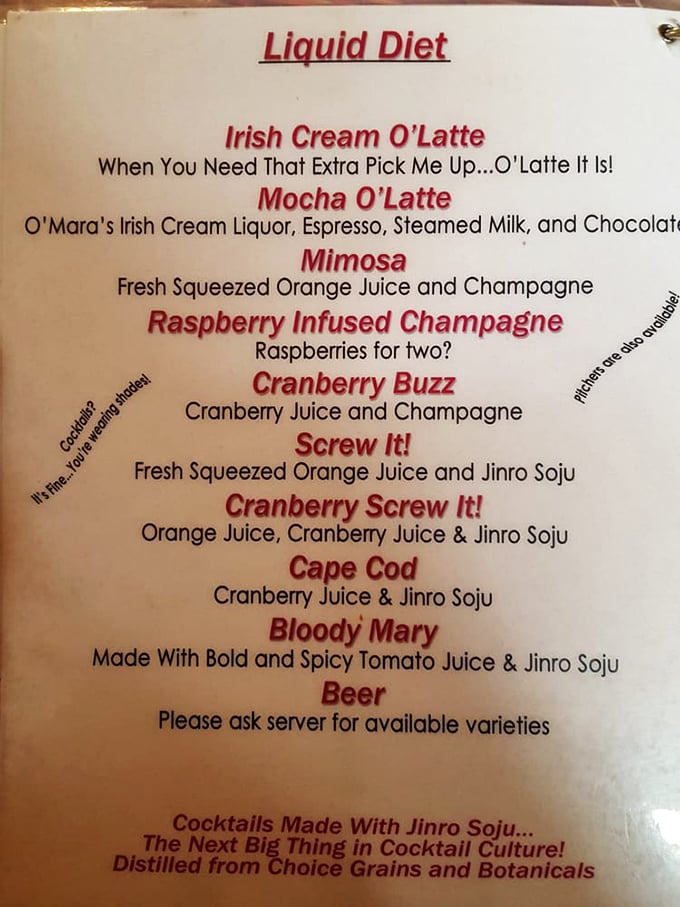 Their "Liquid Diet" menu proves The Griddle understands that sometimes breakfast calls for a little hair of the dog that bit you. Irish Cream O'Latte, anyone?