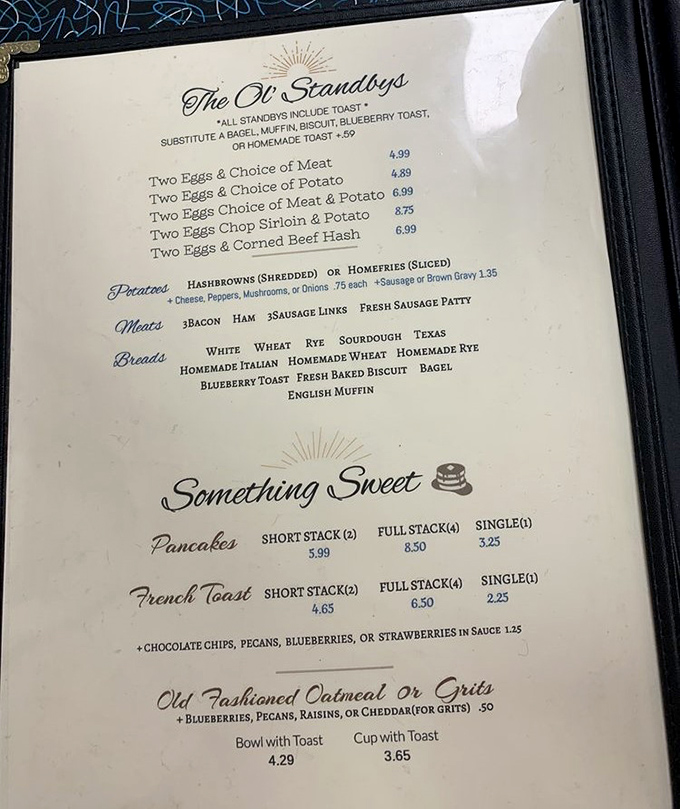 The menu reads like a love letter to breakfast fundamentals &ndash; no fusion confusion here, just the timeless hits that have sustained generations.