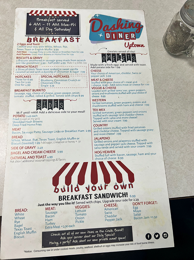 A menu that doesn't need fancy fonts or pretentious descriptions&mdash;just honest food that speaks for itself. The Country Omelette is calling your name.