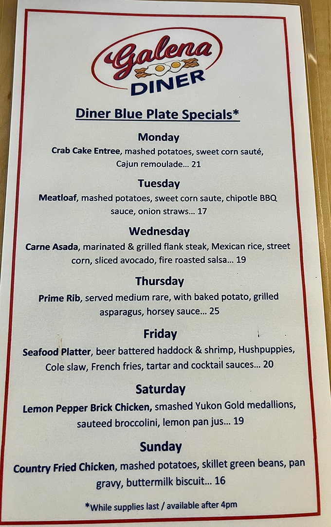 Daily specials that read like love letters to Midwest comfort food, each one a reason to visit.