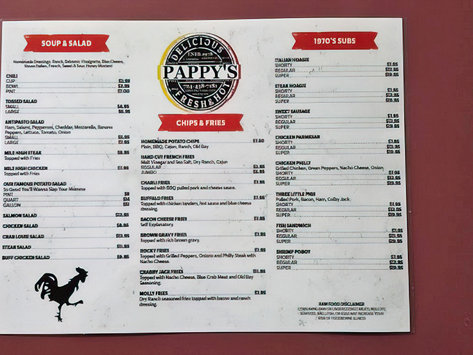 This menu board reads like a love letter to sandwich perfection, with options that'll make decision-making delightfully difficult.