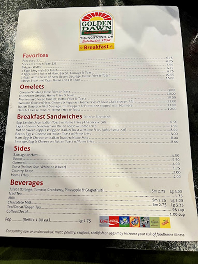A menu that gets straight to the point. No fancy fonts or pretentious descriptions&mdash;just honest food that speaks for itself.