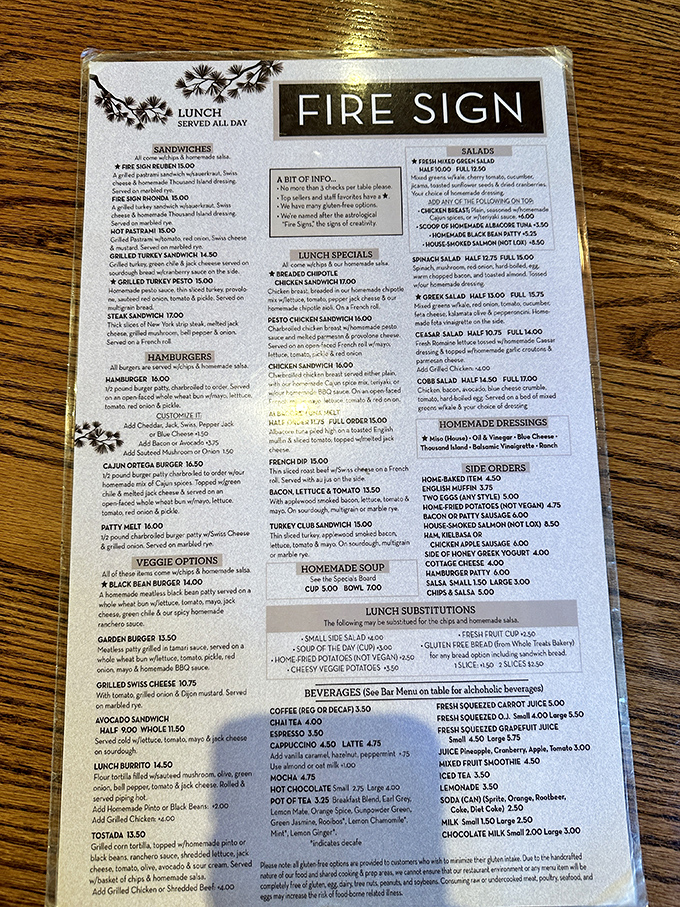 This menu isn't just a list of options&mdash;it's a roadmap to breakfast bliss. Study it carefully; life-changing decisions await.