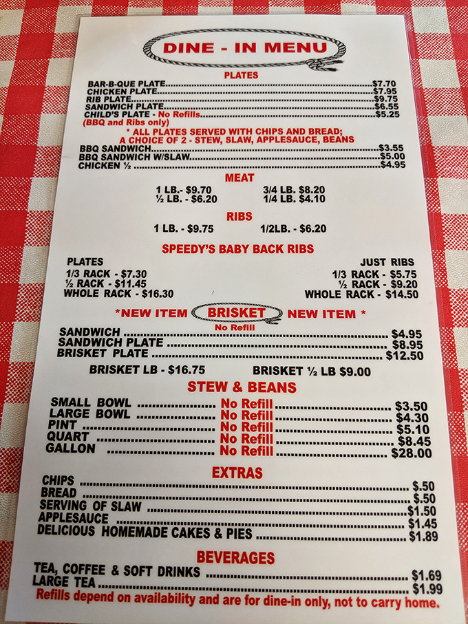 A menu that gets straight to the point. No foam, no fusion, no fancy descriptions—just meat prepared with respect and served with pride.