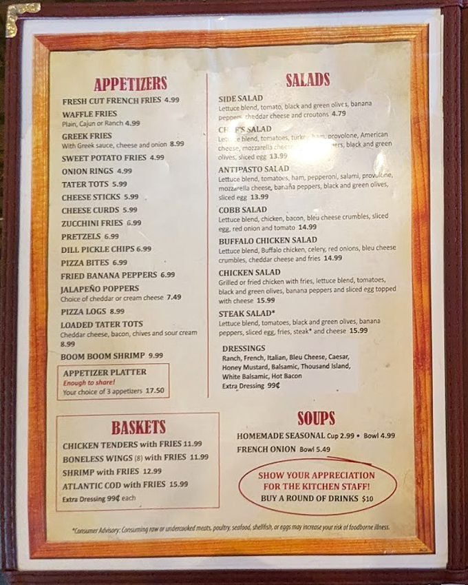 A menu that doesn't need fancy fonts or pretentious descriptions&mdash;just honest food that makes you want to order one of everything.