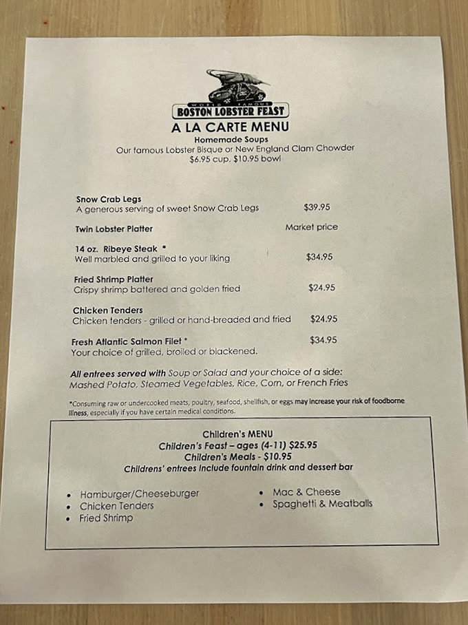 The &agrave; la carte menu reveals treasures beyond the buffet &ndash; lobster bisque and snow crab legs for those who prefer precision over abundance.