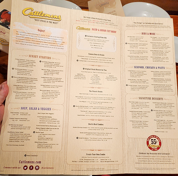 A menu that reads like poetry to meat lovers. Each description promises a carnivorous adventure worth every savory bite.