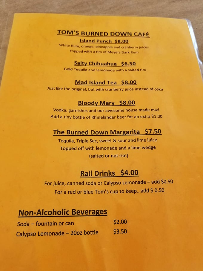 Cocktail creativity knows no bounds here. The menu reads like a love letter to island living, with each drink promising a mini-vacation in a glass.