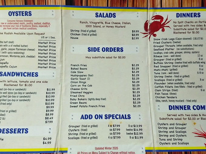 The menu board&mdash;a beautiful haiku of seafood possibilities that makes choosing just one item the day's most delicious dilemma.