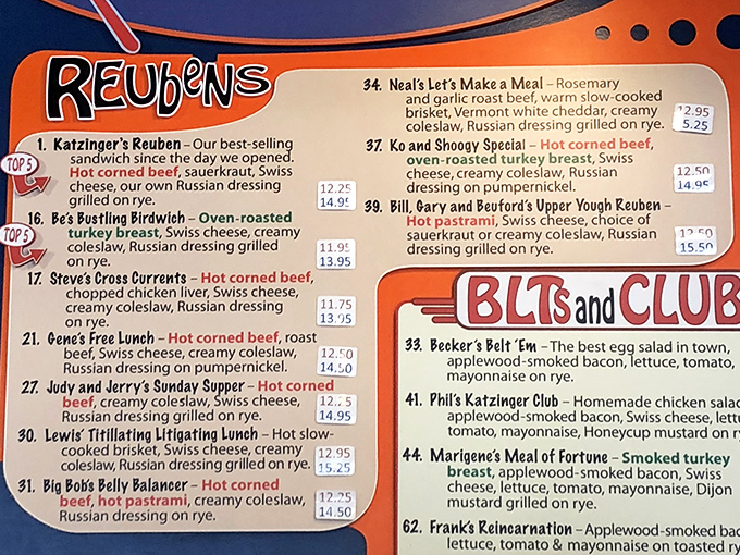 The menu board reads like a novel where every character is delicious. Choosing just one sandwich might be the hardest decision you'll make all day.