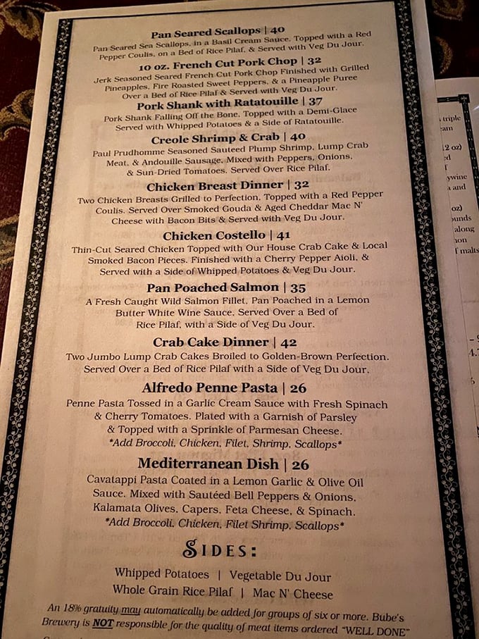 This isn't your average pub grub. The Catacombs menu showcases upscale offerings that would make any foodie forget they're dining beneath a brewery.