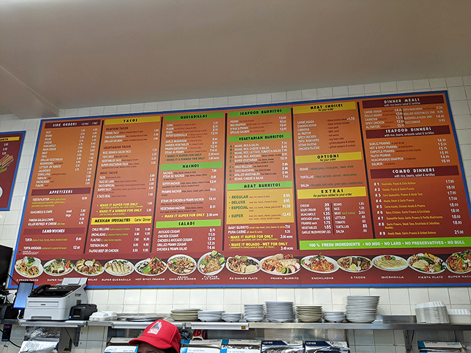 The menu board at El Toro isn't just extensive&mdash;it's a colorful roadmap to happiness with more delicious detours than a cross-country road trip.