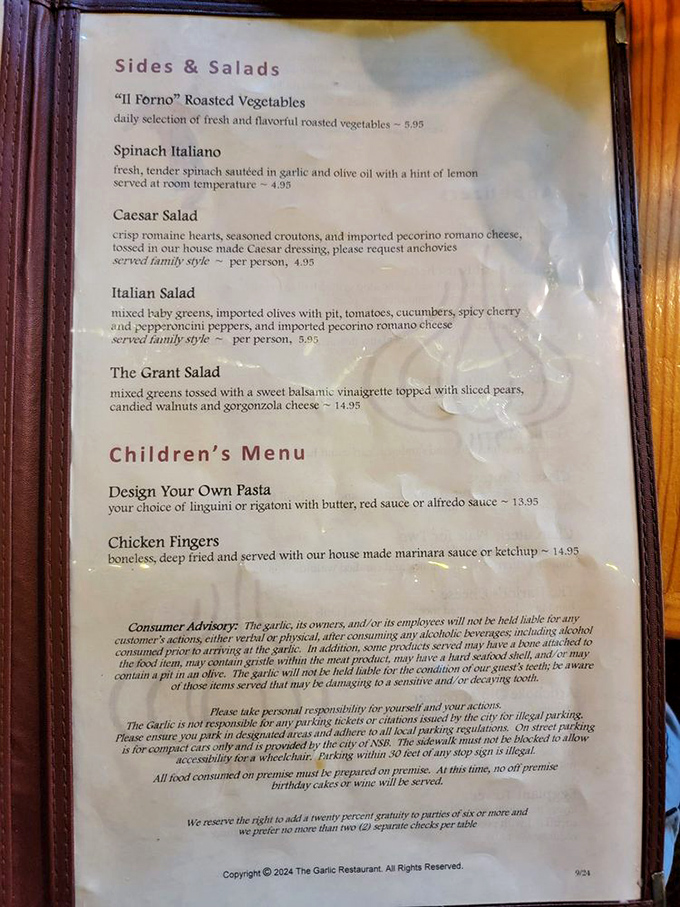 This menu reads like poetry for your palate, promising adventures that would make Columbus jealous.