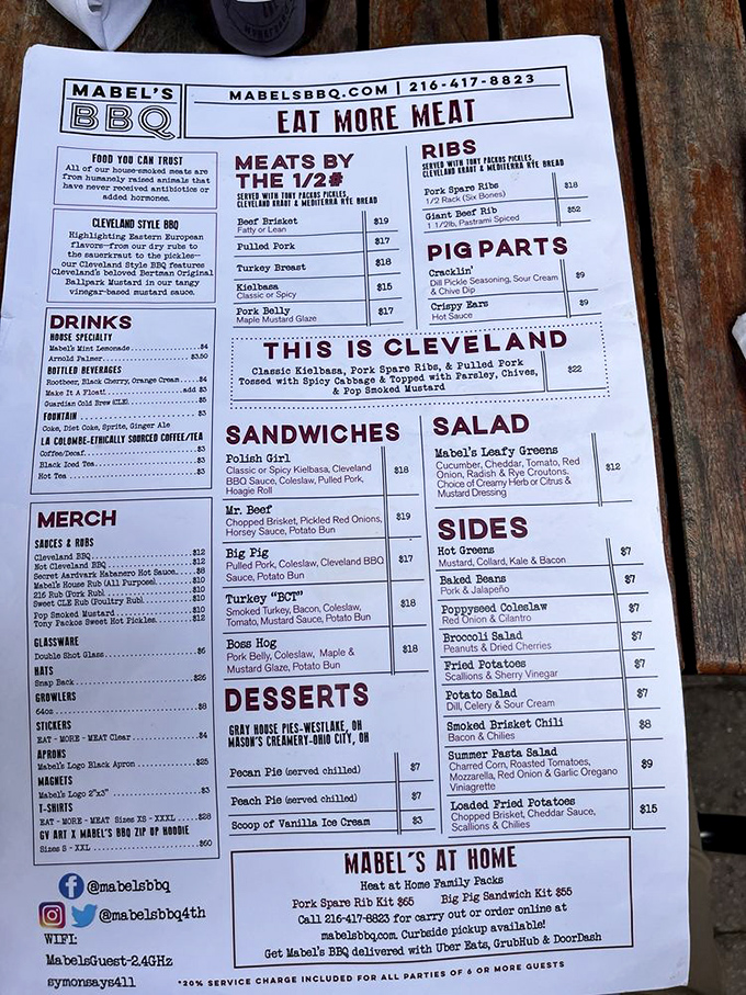 "Eat More Meat" isn't just a suggestion, it's practically doctor's orders at Mabel's. The menu reads like poetry to protein lovers.