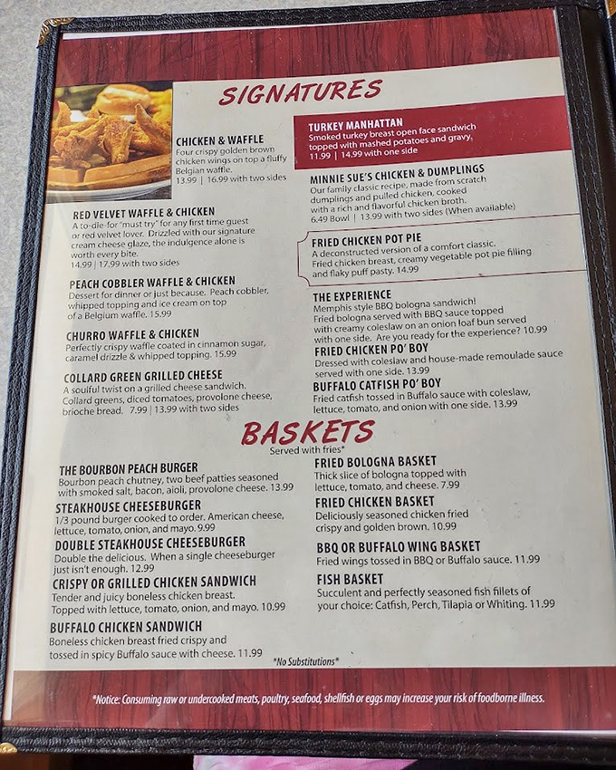 A menu that reads like a love letter to comfort food classics. Decision paralysis has never been so delicious.