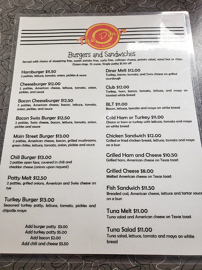 A menu that requires both hands and serious contemplation. The starred items aren't just recommendations&mdash;they're the roadmap to happiness.