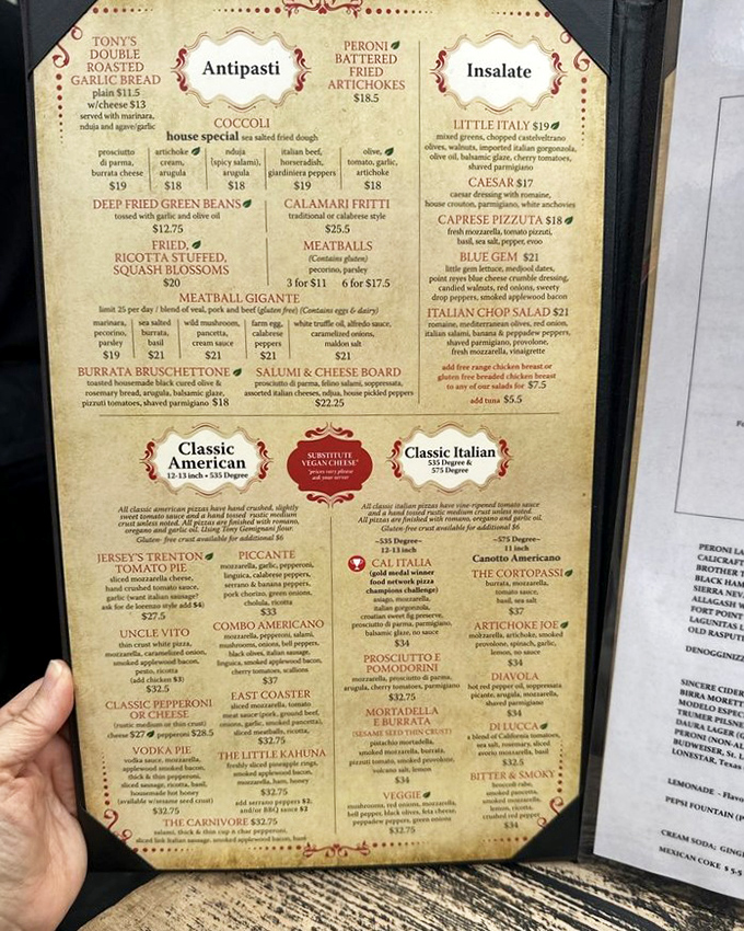 Reading this menu is like finding the pizza version of Willie Wonka's golden ticket&mdash;endless possibilities that make decision-making deliciously difficult.