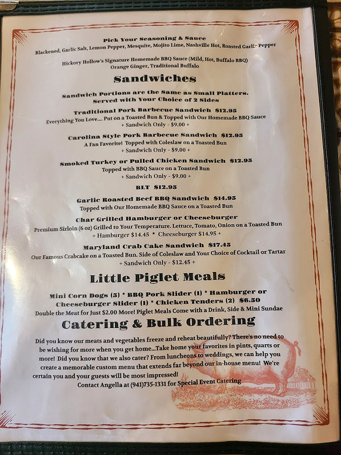 A menu that gets straight to the point—no fancy descriptions needed when the food speaks this eloquently for itself.