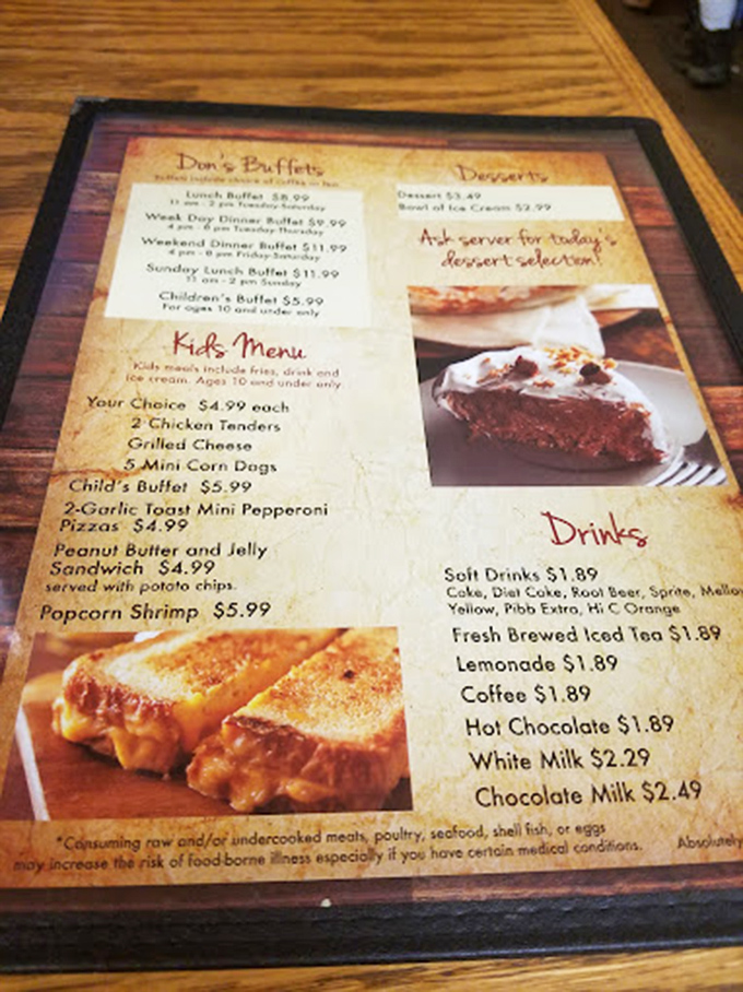 A menu that reads like a love letter to American comfort food, with prices that won't require a second mortgage.