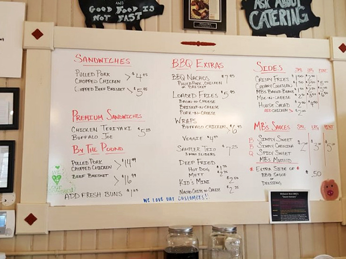 This handwritten menu board isn't just information&mdash;it's a roadmap to happiness. Each chalked item represents a different path to culinary bliss.