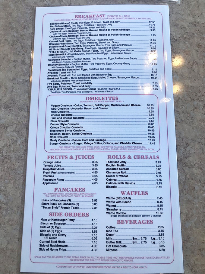 A menu that doesn't need fancy fonts or trendy superfoods &ndash; just honest breakfast classics that have stood the test of time.