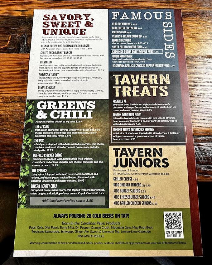 The menu reads like a love letter to burger creativity&mdash;77 combinations that'll make you question why you've been so boring with your burger choices all these years.