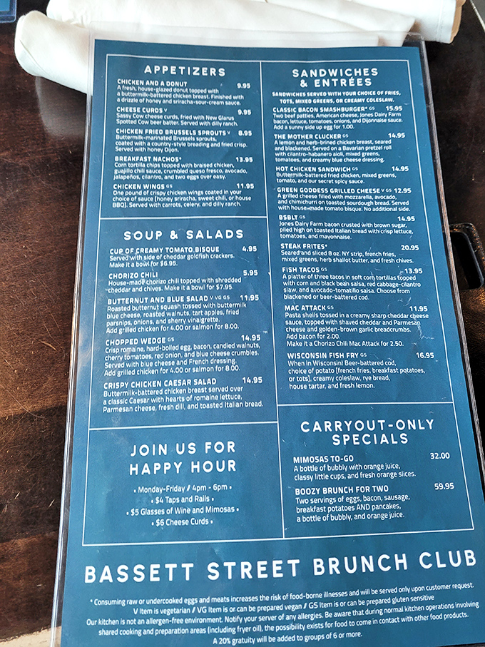 This isn't just a menu&mdash;it's a roadmap to happiness. From "Chicken and a Donut" to "Mac Attack," decisions have never been so deliciously difficult.