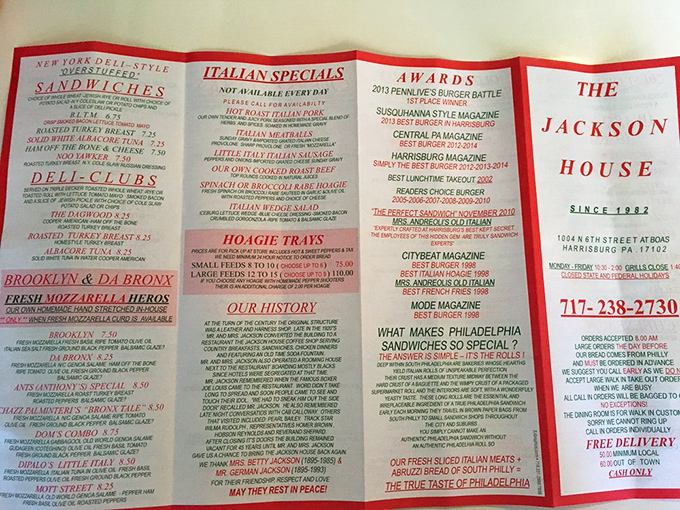 This menu isn't just a list of options&mdash;it's a roadmap to sandwich nirvana, with awards to prove they're not just bragging.