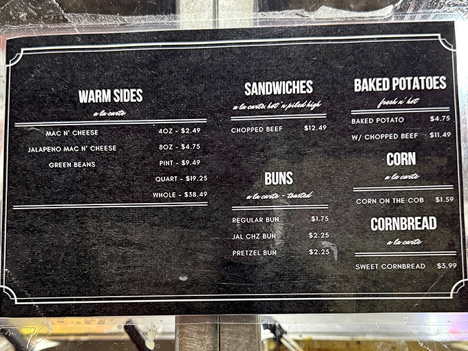 The menu board tells a simple story: this place isn't about fancy options, it's about perfecting the classics.