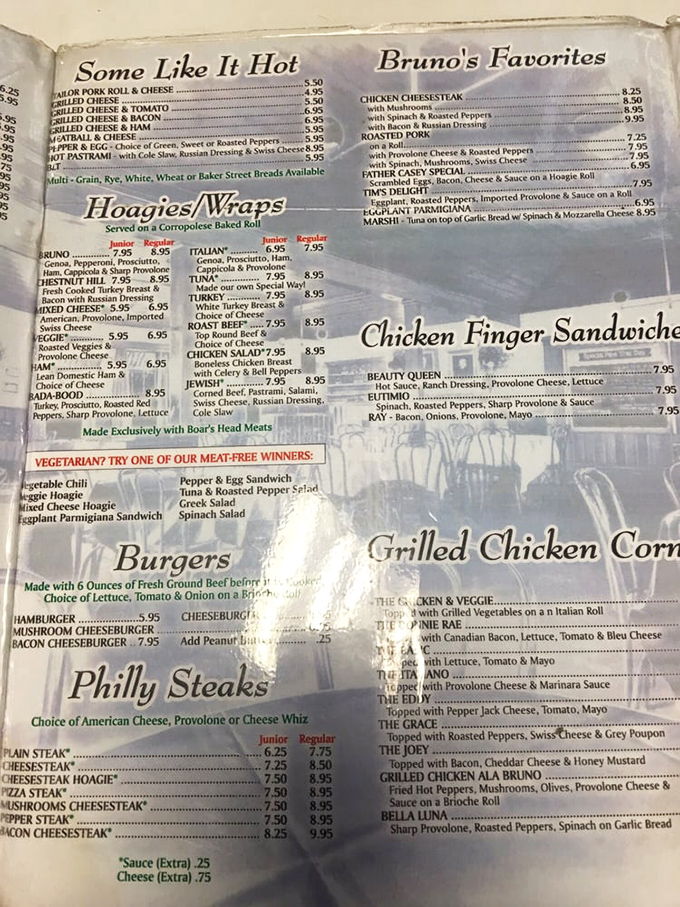 A menu that reads like a love letter to classic American comfort food. The "Some Like It Hot" section isn't just a Marilyn Monroe reference &ndash; it's a promise.