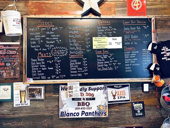 The chalkboard menu&mdash;a barbecue joint's declaration of intent&mdash;showcases smoked treasures that have made pilgrims out of day-trippers.