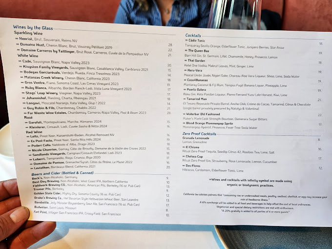The drink menu reads like a love letter to California wine country, with cocktails that make you wonder why you ever settled for just beer.