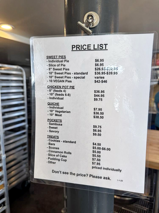 This menu isn't just a list&mdash;it's a roadmap to paradise. Notice how "cinnamon rolls" sits there innocently, as if it's not about to change your life.