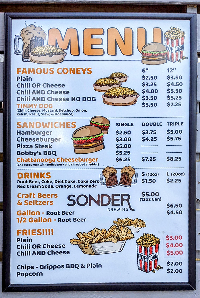 That menu board reads like a love letter to everything your cardiologist warned you about &ndash; and it's beautiful.