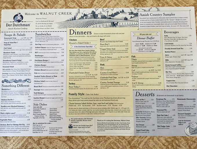 The menu reads like your grandmother's recipe box exploded onto laminated pages&mdash;pure comfort food poetry.