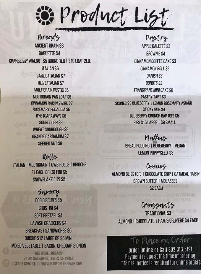 The menu board that launched a thousand road trips. Delaware's carb enthusiasts know this product list by heart&mdash;their stomachs growling at the mere mention of "Orange Cardamom."
