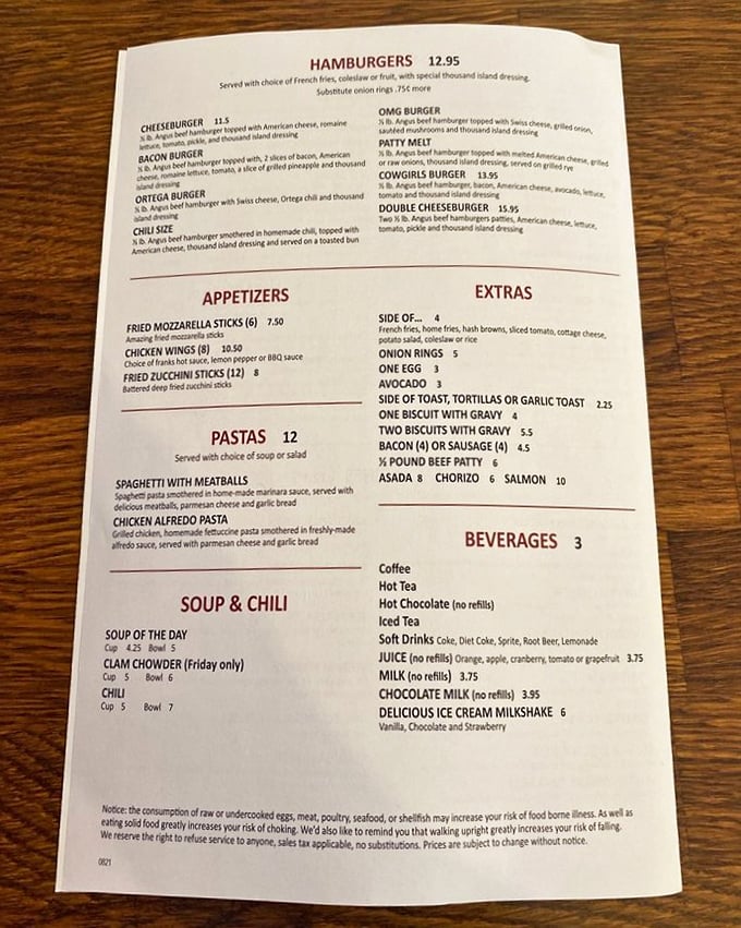 The menu at Cowgirls Cafe reads like a love letter to comfort food classics&mdash;each option more tempting than the last.