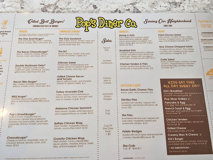 A menu that reads like a love letter to American classics. Decision paralysis has never been so delicious.
