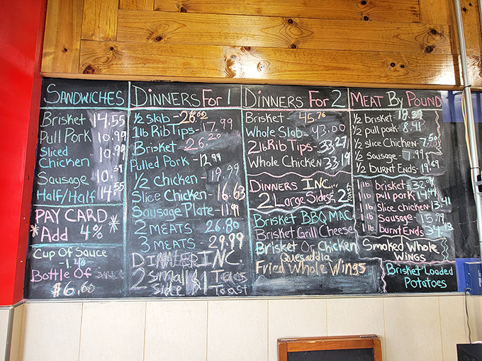 That chalkboard menu tells you everything you need to know&mdash;this place is about substance over style. Decisions, decisions!