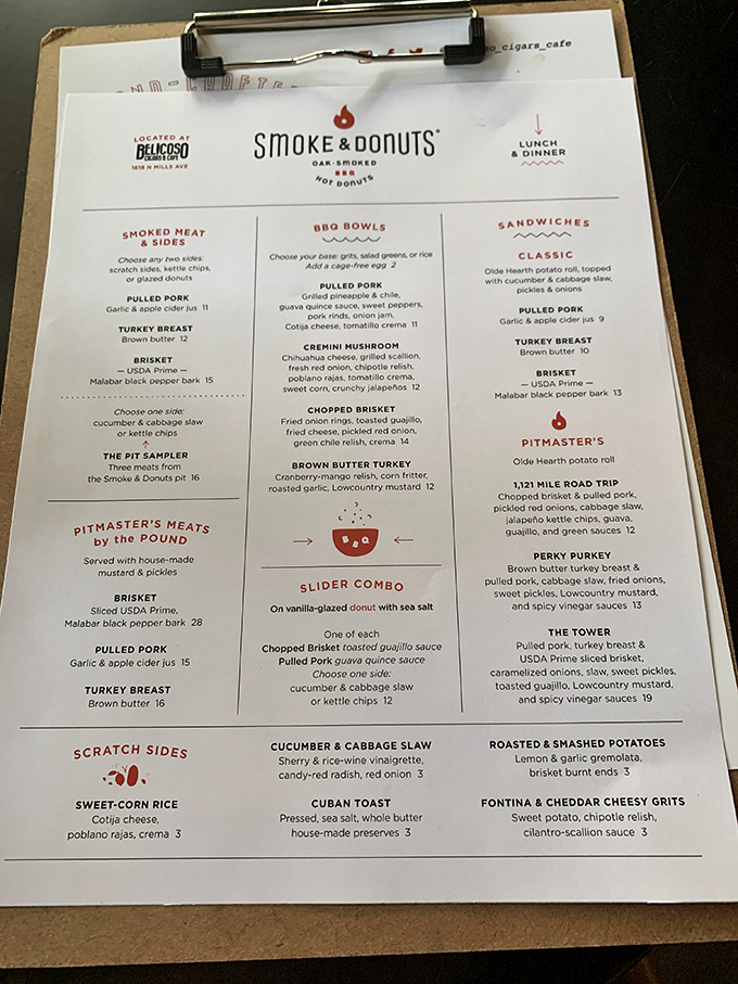 The menu reads like a love letter to smoked meats and creative combinations. Decision paralysis has never been so delicious.