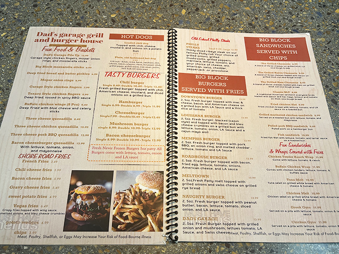 This spiral-bound menu isn't just a list&mdash;it's a roadmap to flavor country, with breakfast as the scenic route everyone wants to take.