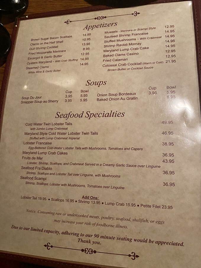 The menu reads like a love letter to the ocean, with classics that have stood the test of time and taste.