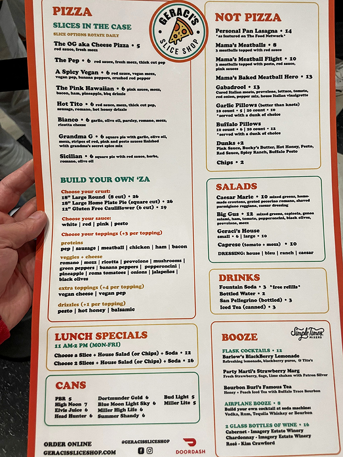 Menu poetry: "The OG aka Cheese Pizza" sits at the top for a reason. Pizza fundamentalists, rejoice&mdash;your holy text awaits.