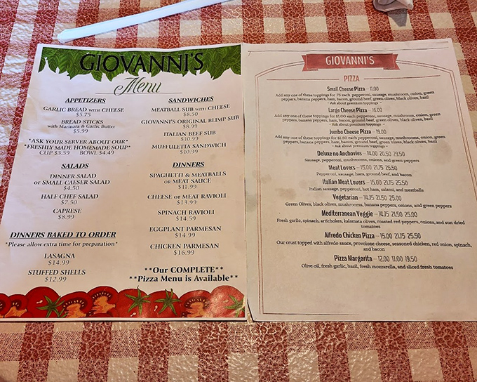 A menu that doesn't need fancy fonts or flowery descriptions. Just straightforward Italian classics that have kept people coming back for generations.