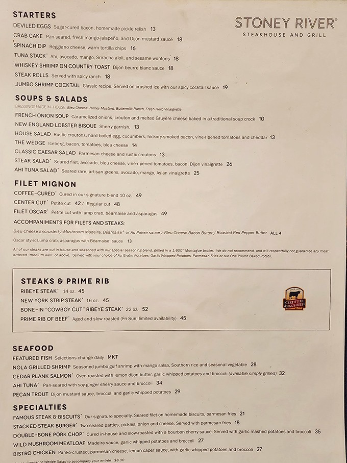 One glance at this menu and you'll understand why people plan entire Nashville trips around it.