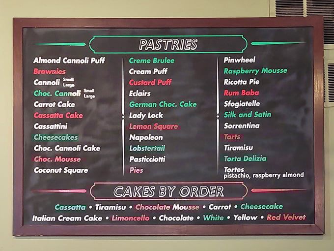 This menu board isn't just a list&mdash;it's a roadmap to happiness. Each colorful item represents a different path to dessert nirvana.